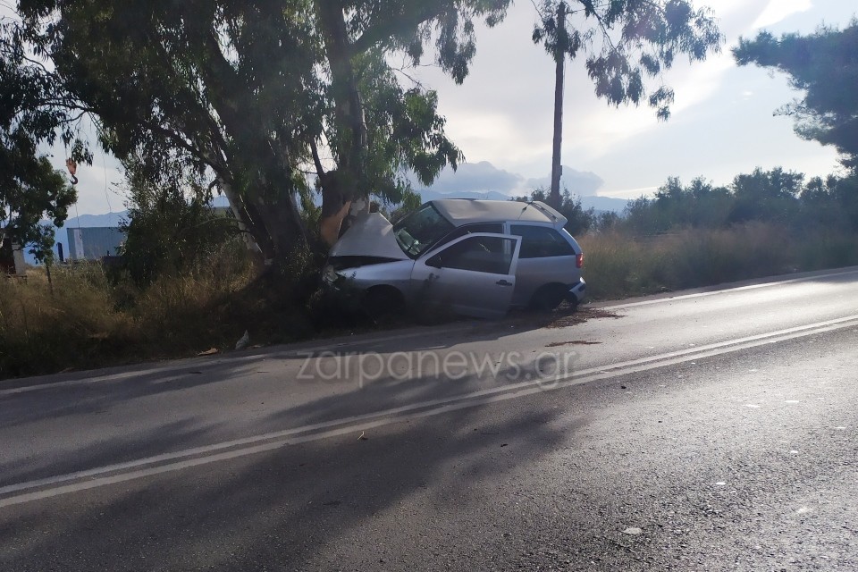 Χανιά | Αυτοκίνητο βγήκε από το δρόμο και κατέληξε σε δέντρο ...