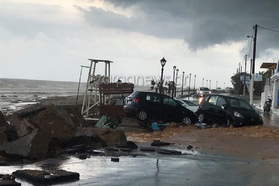 «Πνίγηκε» το Ηράκλειο από την κακοκαιρία – Πλημμύρες και τεράστιες ...