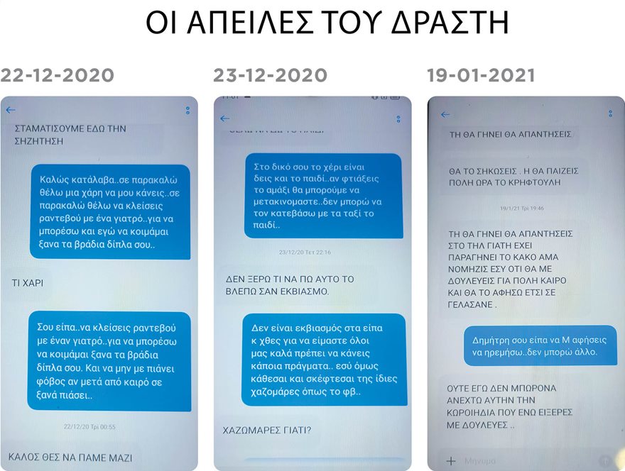Τα SMS με τις απειλές του δράστη που οδήγησαν στο διπλό φονικό στη ...