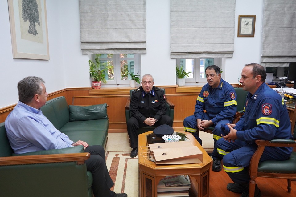 Τον συντονιστή Πυροσβεστικού Σώματος Βορείου, Νοτίου Αιγαίου και Κρήτης ...