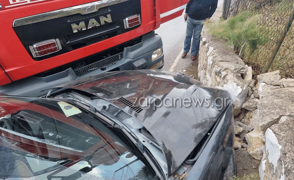 Χανιά | Τροχαίο ατύχημα με πυροσβετικό – Τράκαρε την ώρα που πήγαινε σε ...