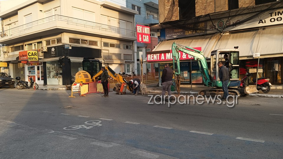 Συνεχίζονται τα έργα στο κέντρο των Χανίων – Παρεμπόδιση της ...