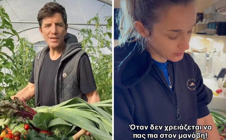 Ο Σάκης Ρουβάς μαζεύει λαχανικά από τον κήπο του και είναι έτοιμος για ...