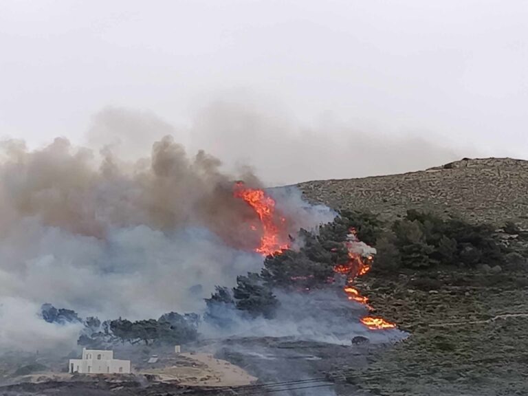 Φωτιά στην Πάρο: Μήνυμα 112 προς τους κατοίκους της περιοχής να ...