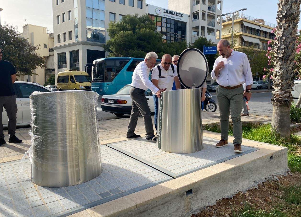 Αυξάνονται διαρκώς οι νέοι υπόγειοι κάδοι απορριμμάτων στο Ηράκλειο ...